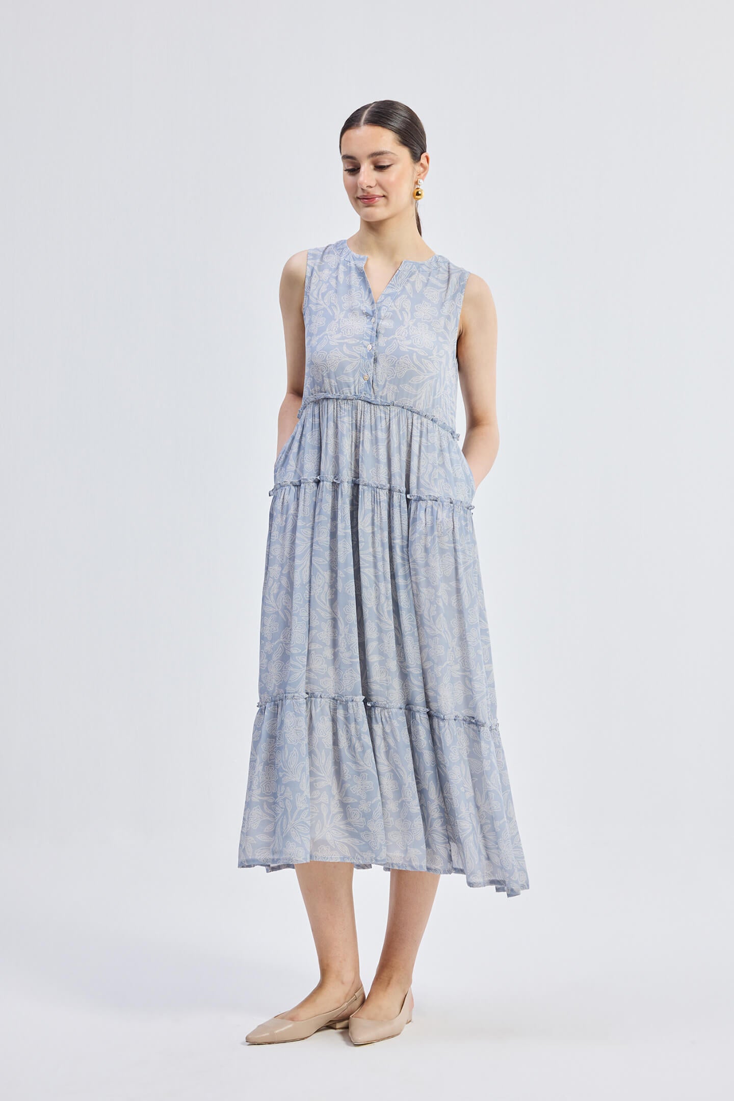 The Perfect Resort Floral Maxi | Periwinkle Blue – The Ever Good
